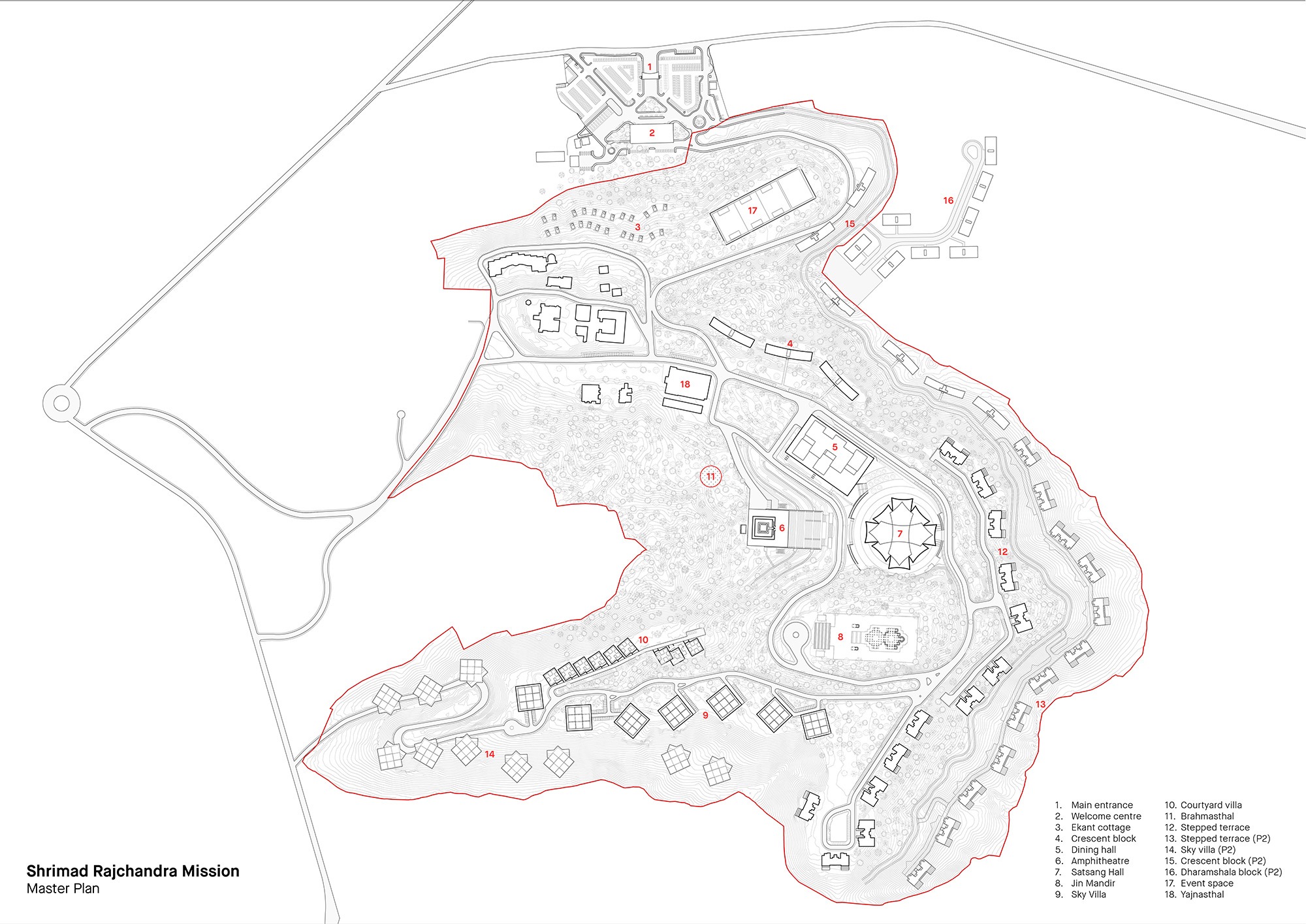 Raj Sabhagruh - Discourse and meditation complex design by Serie Architects